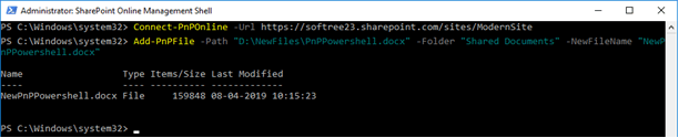 Add And Manage SharePoint Files Using PnP PowerShell